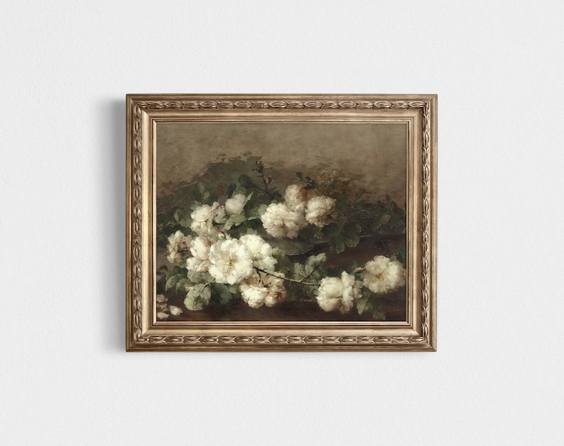 Neutral Wall Art / Flower Painting / Floral Art Print / Earth - Etsy