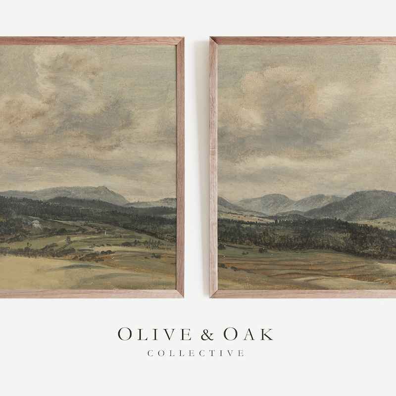 Diptych Art Trees - Etsy UK