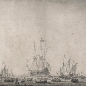 Harbor Sketch / Vintage Boat Drawing Print / Antique Ship PRINTABLE ...