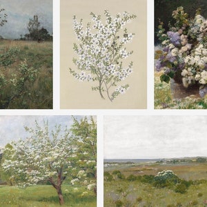 Set of 12 Spring Art Prints / Soft Pastel Artwork / Spring Wall Art ...