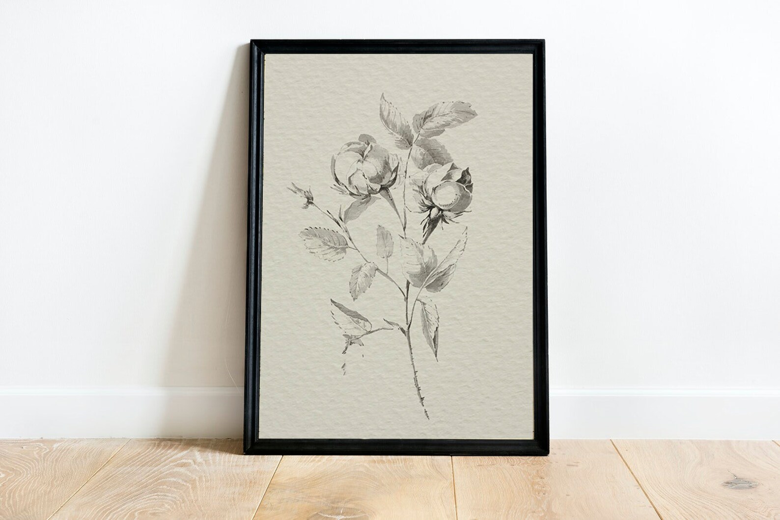 Vintage Flower Drawing Print / Rustic Botanical Sketch - Etsy