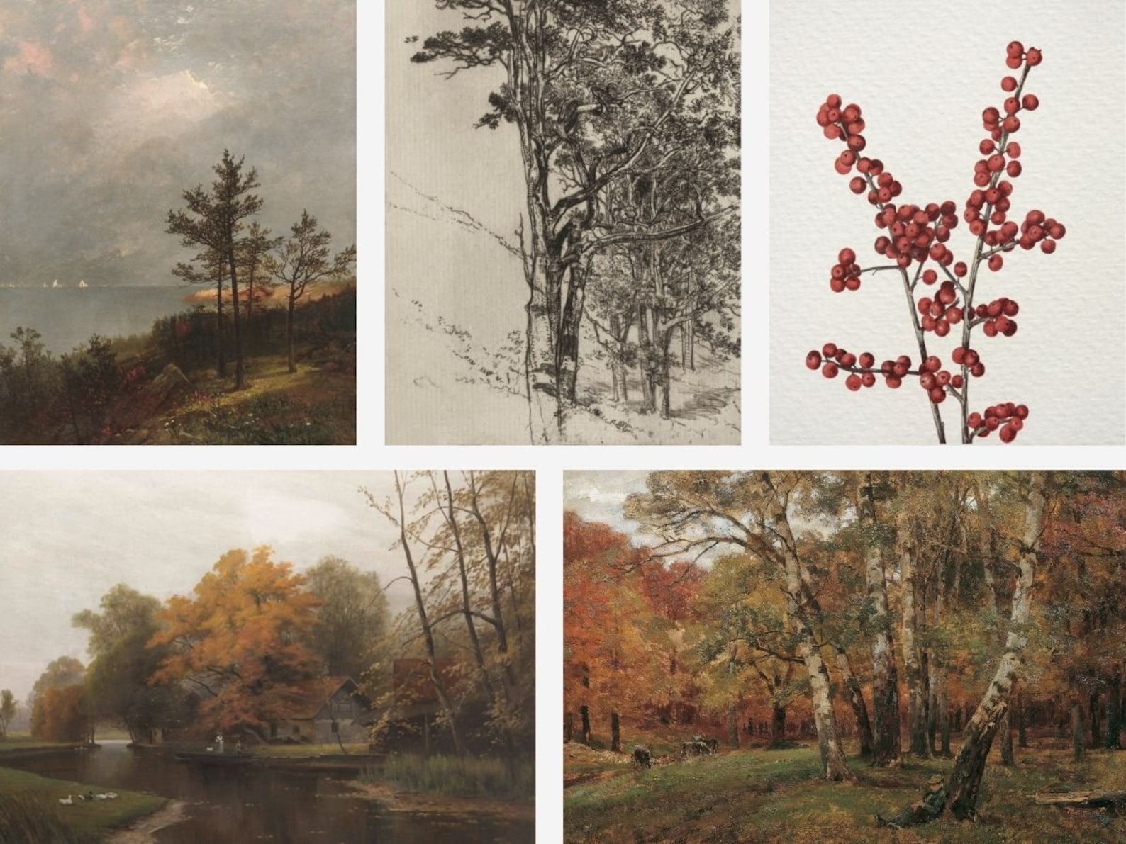 Set of 12 Fall Art Prints / Autumn Decor Art Prints Set / - Etsy