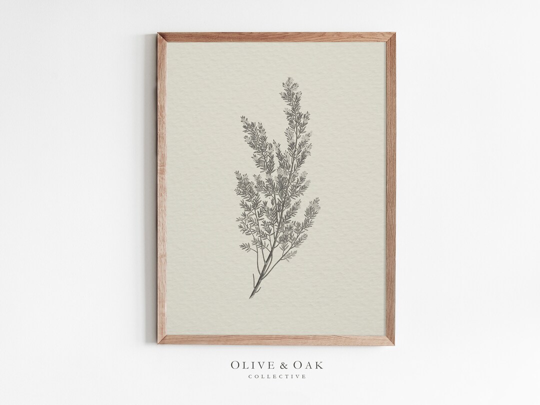 Rustic Botanical Print / Simple Neutral Artwork / Digital PRINTABLE ...