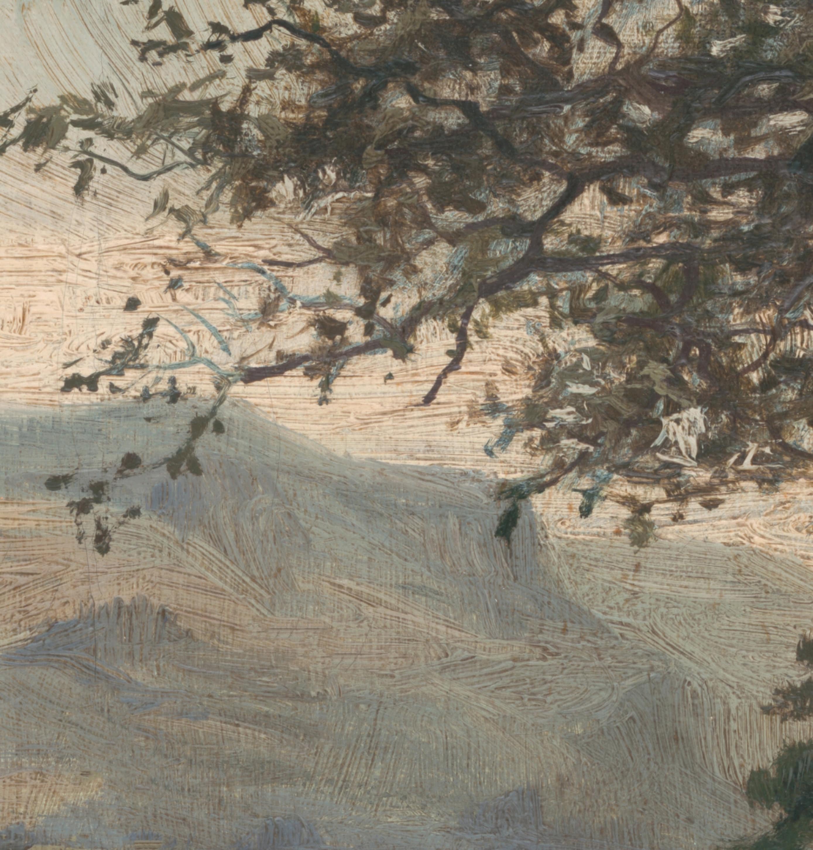 Muted Landscape Painting / Nature Trees Painting Printable / - Etsy