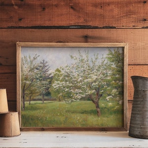 Spring Landscape Painting / PRINTABLE Spring Artwork / Vintage Art ...
