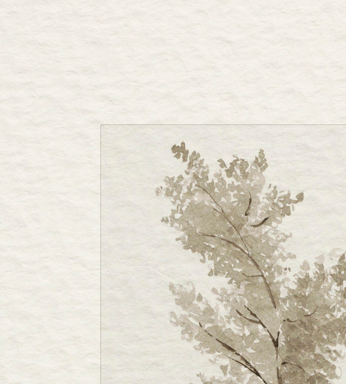 Vintage Tree Branch Drawing Print / Neutral Wall Art / Antique | Etsy