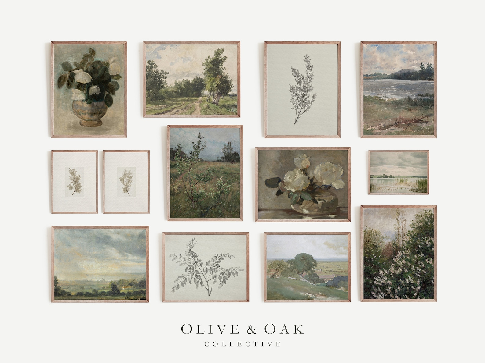 Set of 13 French Country Art Prints / Light Aesthetic Decor / Farmhouse ...