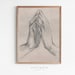 Vintage Hand Drawing / Sketch of Hands / Lover's Hands Sketch / Vintage ...