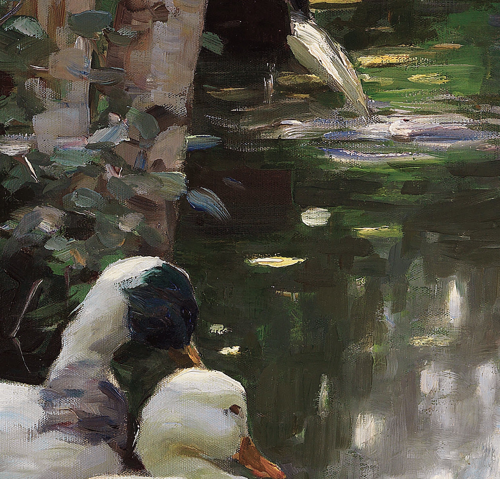Country Decor Art Print / Duck Painting / Spring Landscape - Etsy