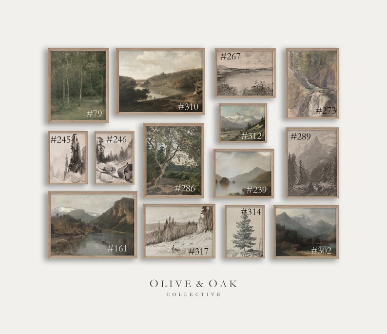 Rustic Gallery Wall Print SET / Cabin Decor Wall Art PRINTABLE - Etsy