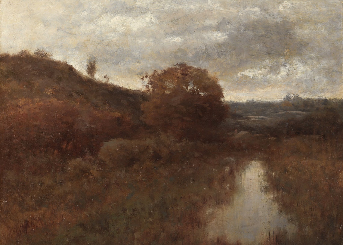 Moody Autumn Print / Vintage Fall Painting PRINTABLE / Rustic - Etsy
