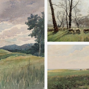 Set of 12 Spring Art Prints / Soft Pastel Artwork / Spring Wall Art ...