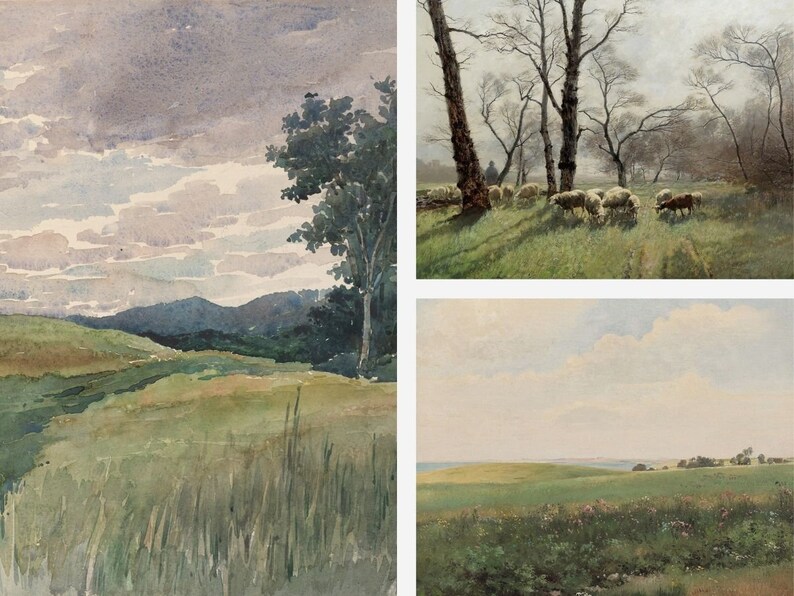 Set of 12 Spring Art Prints / Soft Pastel Artwork / Spring - Etsy