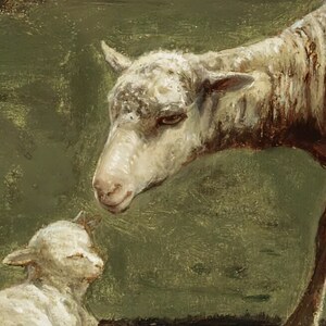 Spring Lamb Painting / Sheep Painting PRINTABLE / Farmhouse Nursery ...