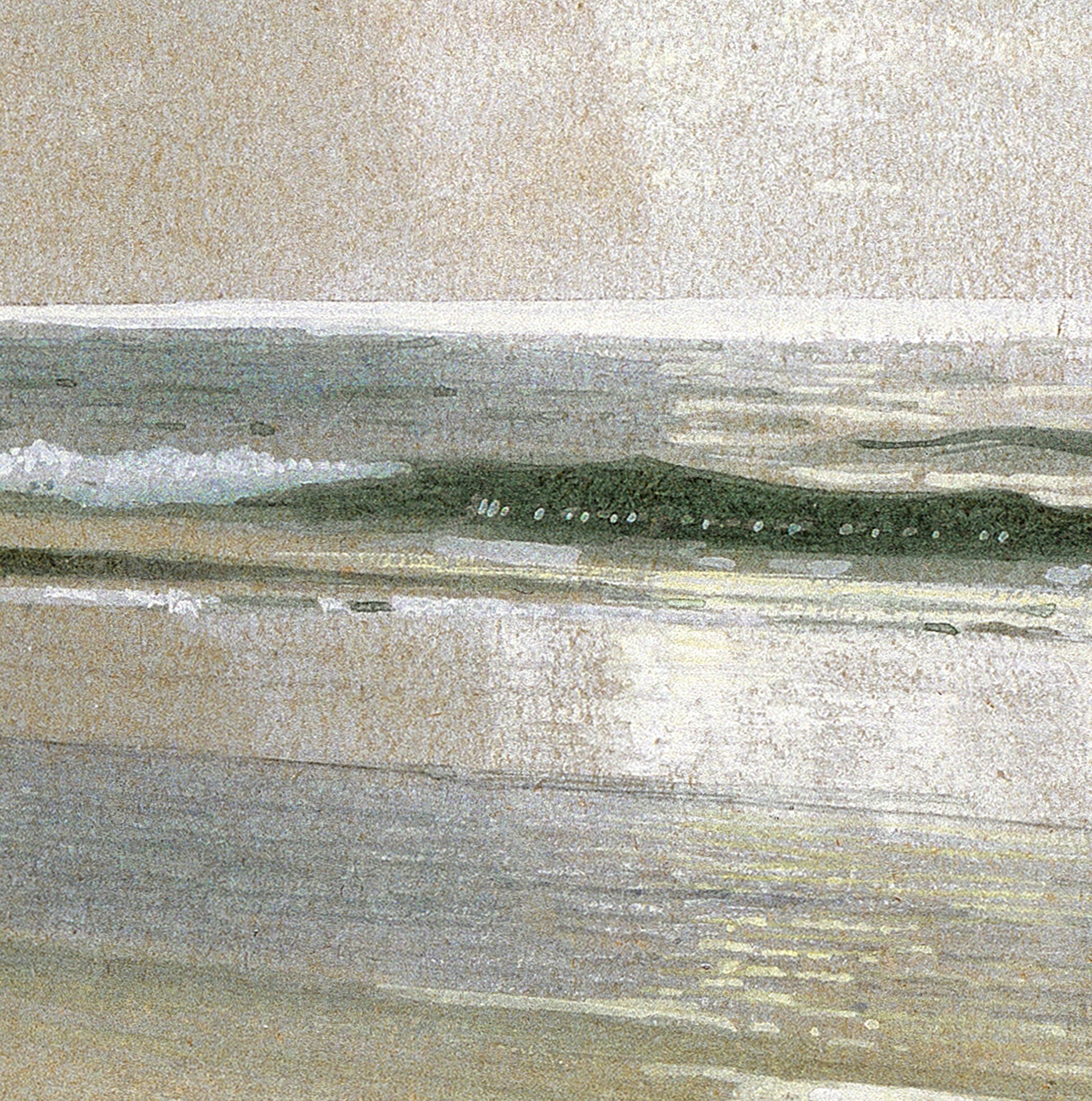 Muted Seascape Painting / Coastal Wall Art Ocean Painting / - Etsy