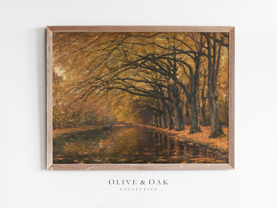 Fall Landscape Artwork Print / Autumn Wall Art / Fall Decorations ...