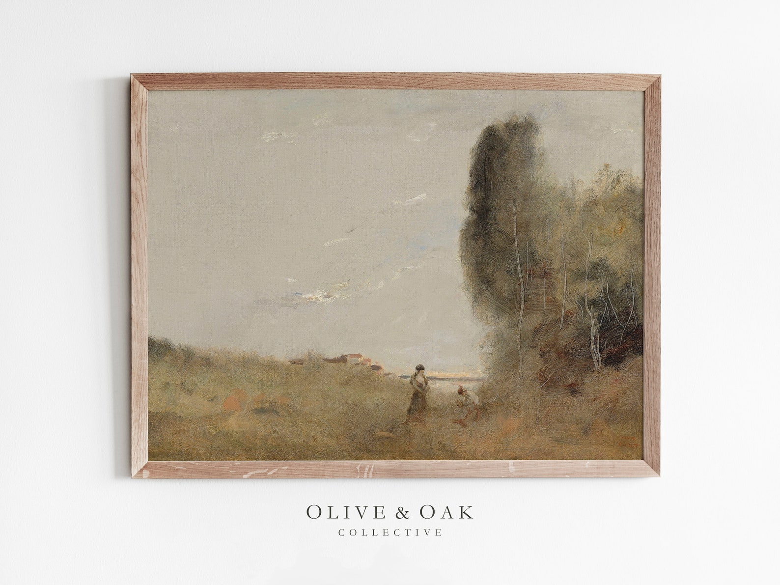 Neutral Landscape Painting / Muted Autumn Tonal Print / Country Decor ...
