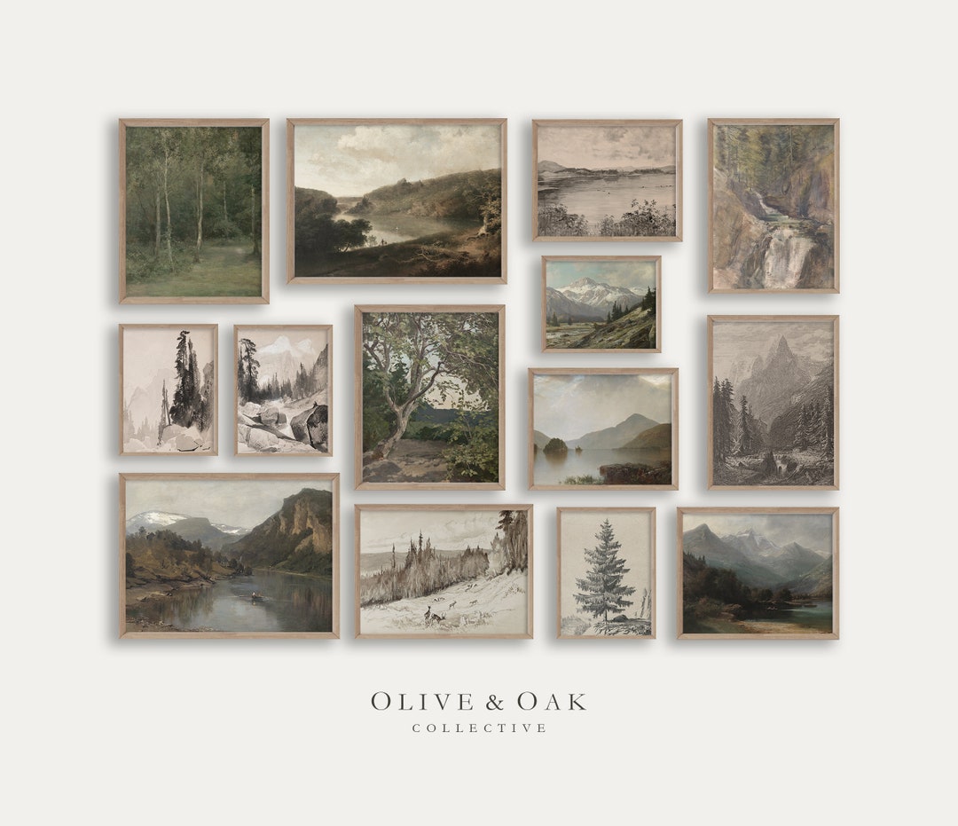Rustic Gallery Wall Print SET / Cabin Decor Wall Art PRINTABLE - Etsy