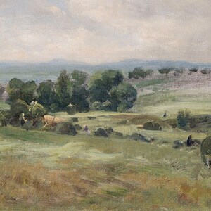 Soft Landscape Painting / Spring Wall Art / Vintage Landscape Art Print ...