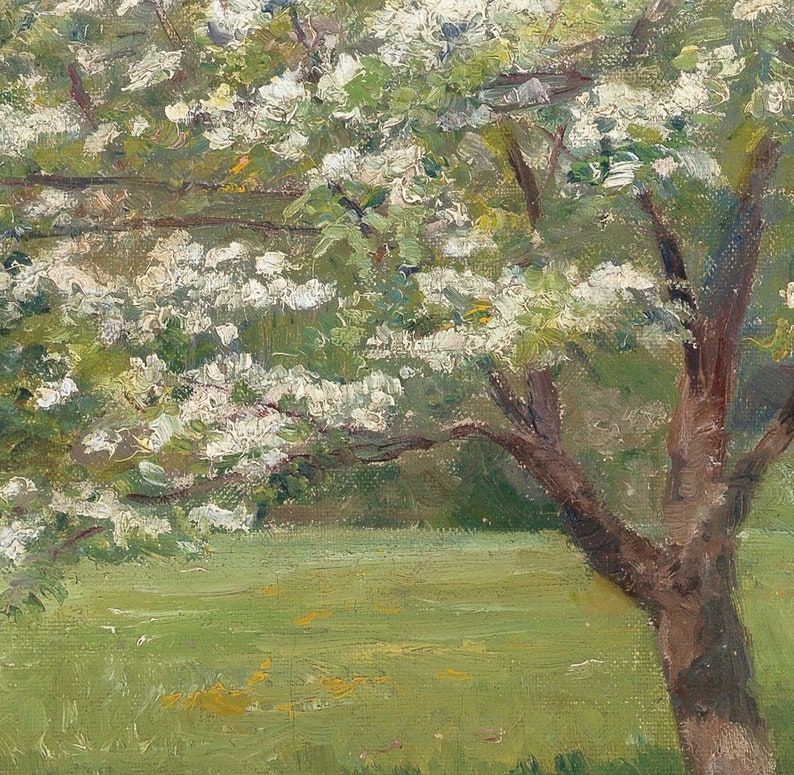 Spring Landscape Painting / PRINTABLE Spring Artwork / Vintage - Etsy