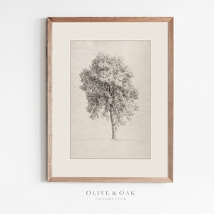 Vintage Tree Sketch Set of 2 / Set of Two Tree Drawings / PRINTABLE ...