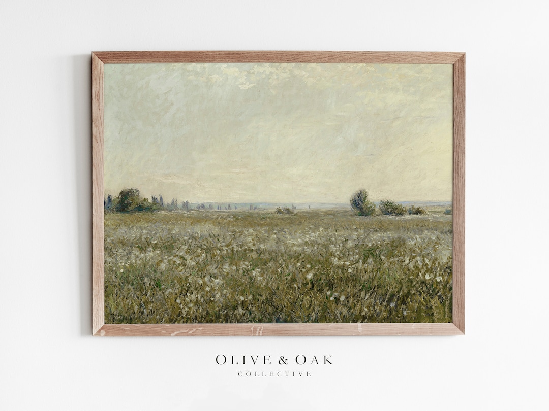 Spring Landscape Painting / Soft Green Landscape Print / Spring Decor ...