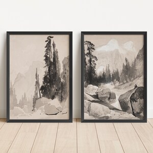 Neutral Art Print SET of 2 / Rustic Wall Decor DIGITAL PRINTABLE / #G14 ...