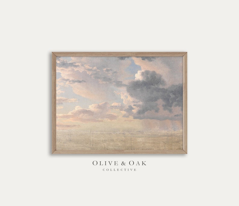 Neutral Cloud Study Art Print / Minimalist Nursery Sky - Etsy