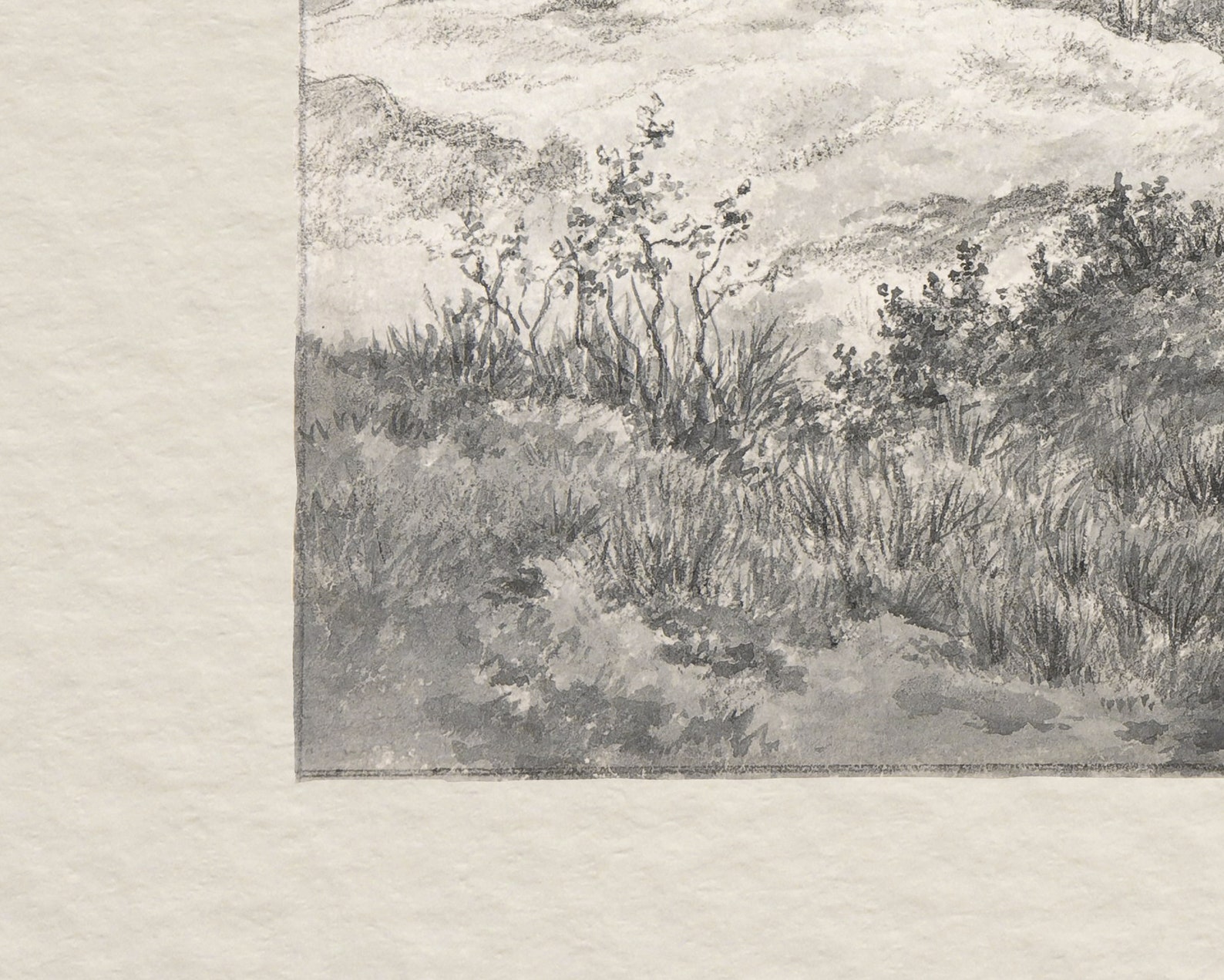 Rustic Landscape Drawing PRINTABLE / Vintage Neutral Sketch - Etsy
