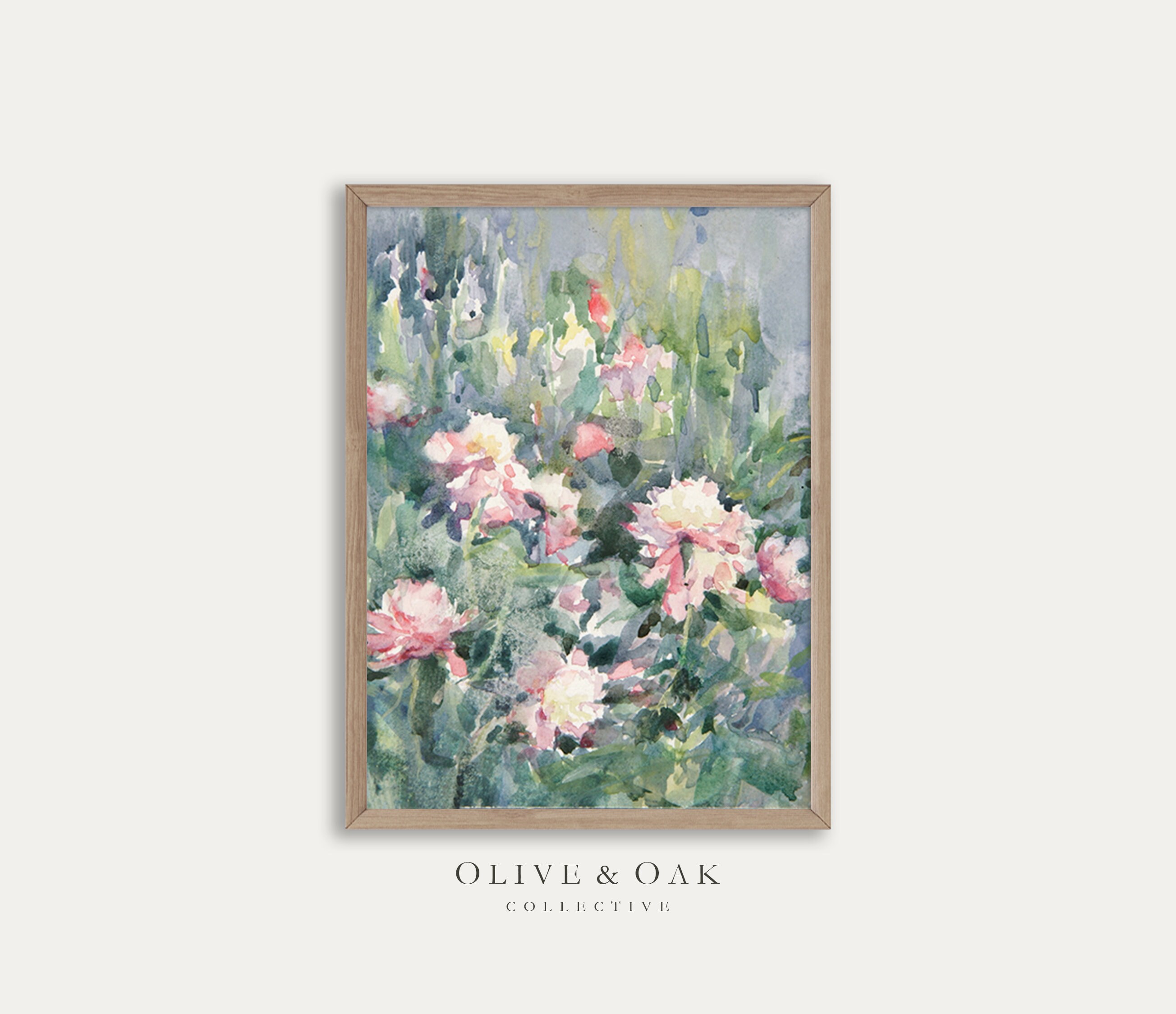 Spring Flower Painting / Vintage Farmhouse Print / Floral | Etsy