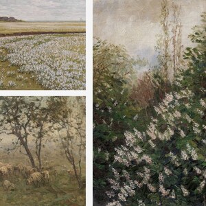 Set of 12 Spring Art Prints / Soft Pastel Artwork / Spring Wall Art ...