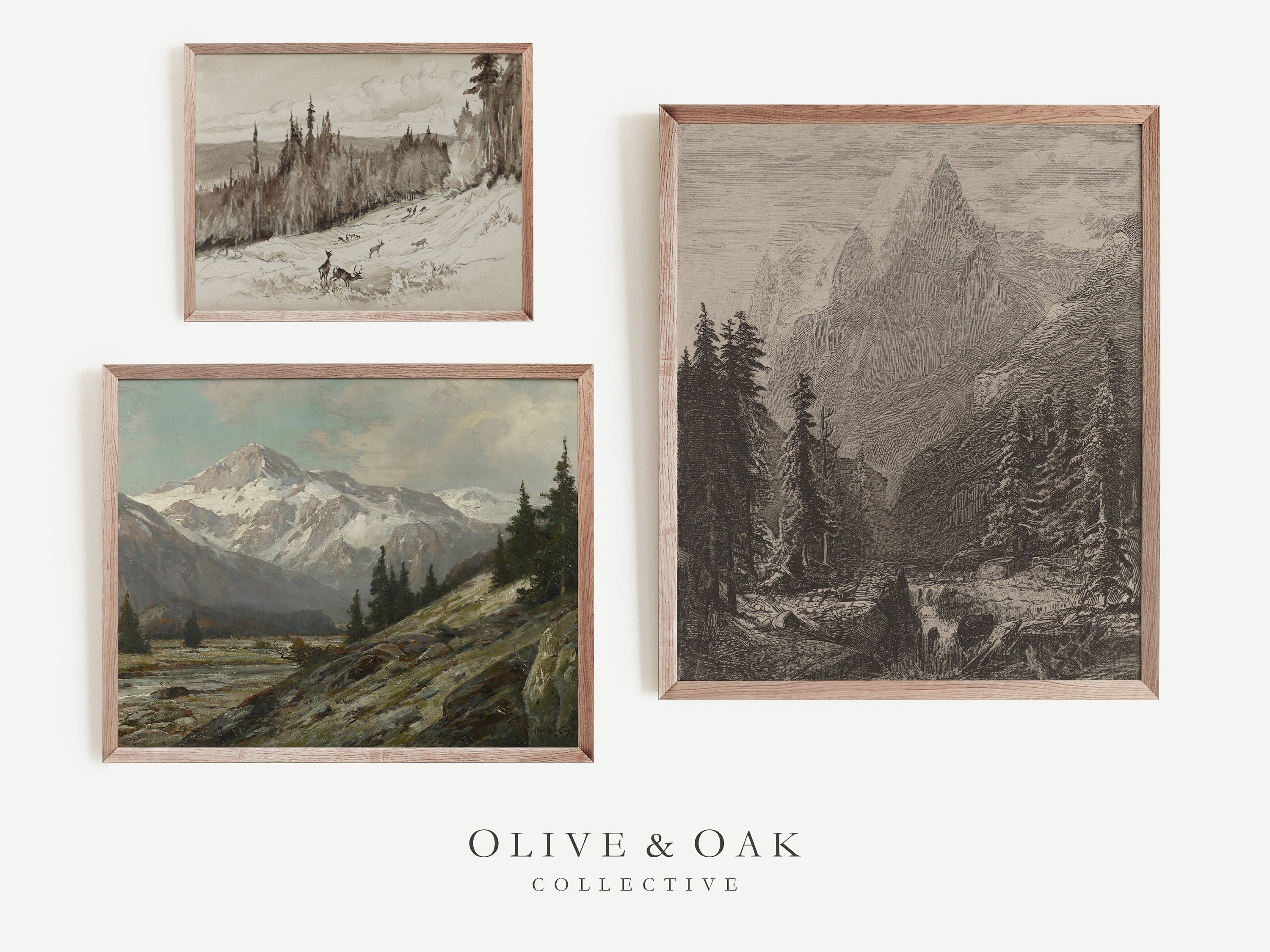 Rustic Gallery Wall Print SET / Cabin Decor Wall Art PRINTABLE ...