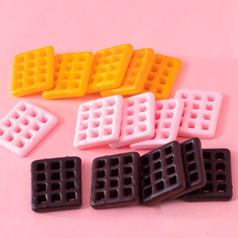 Pastel Waffles Bread Twisted Bread Cabochon Set, Food Cabochons, Food ...