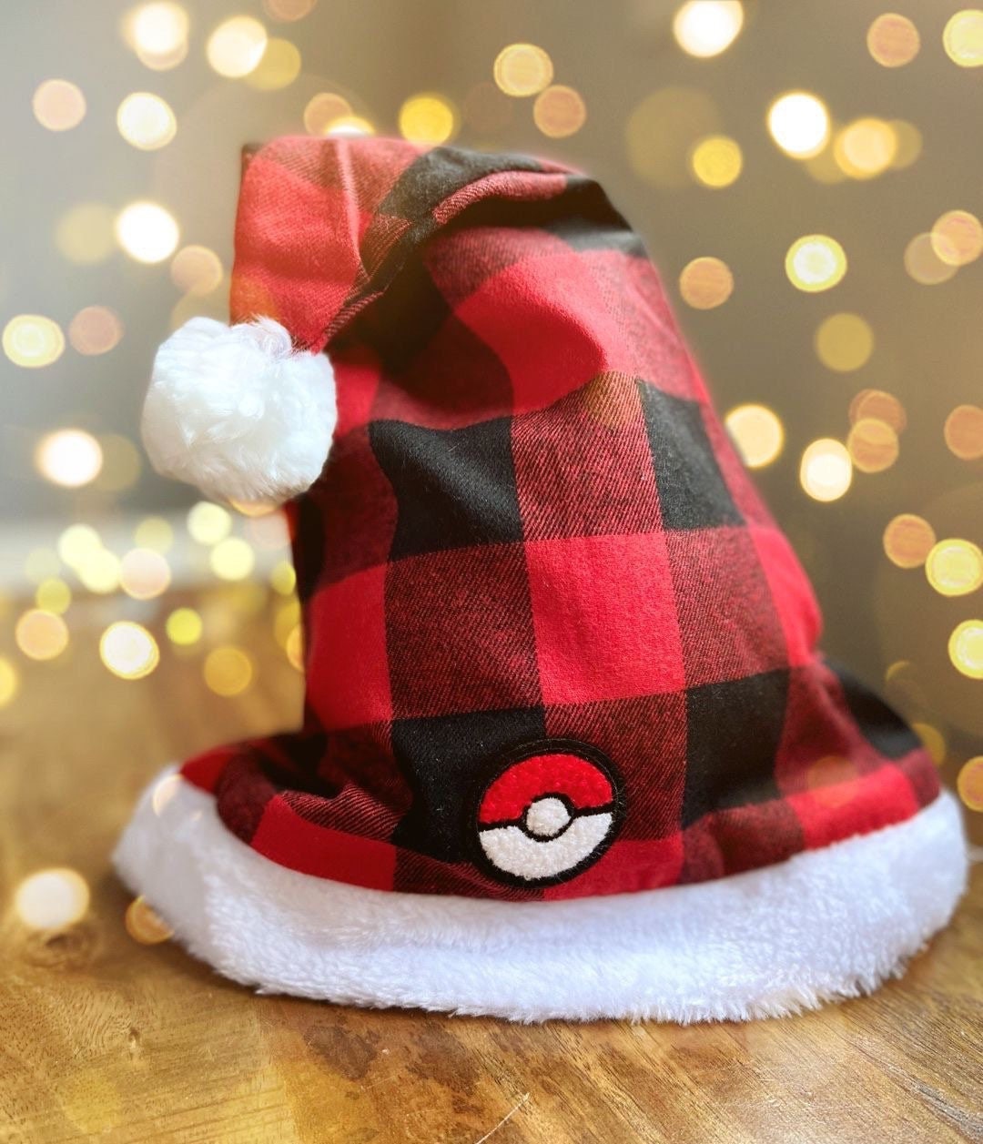 Santa Hat - Buffalo Plaid Santa Hat; Kids Santa Hat - Etsy