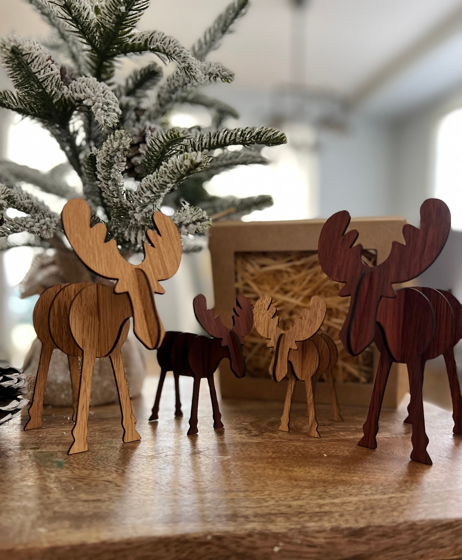 Christmas 3D Puzzle Christmas Decor Reindeer Puzzle Kids - Etsy