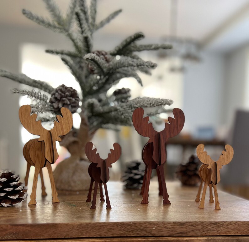 Christmas 3D Puzzle Christmas Decor Reindeer Puzzle Kids - Etsy