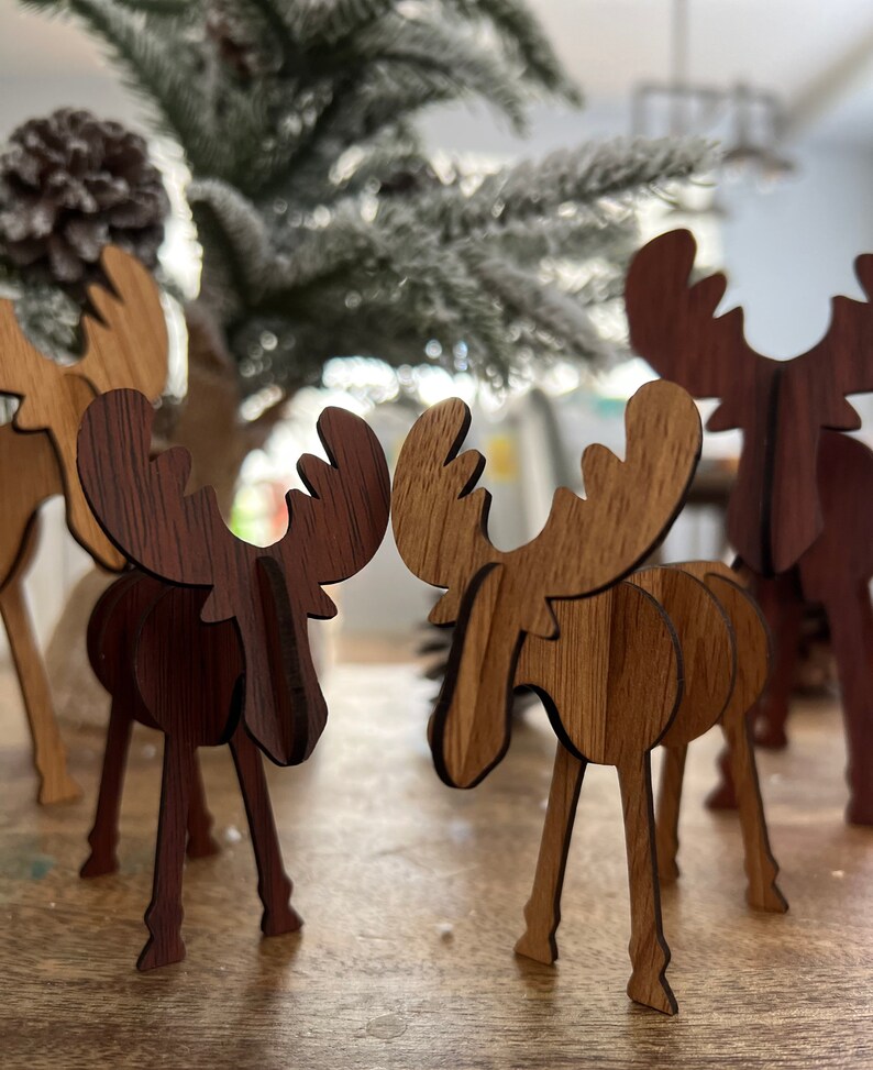 Christmas 3D Puzzle Christmas Decor Reindeer Puzzle Kids - Etsy
