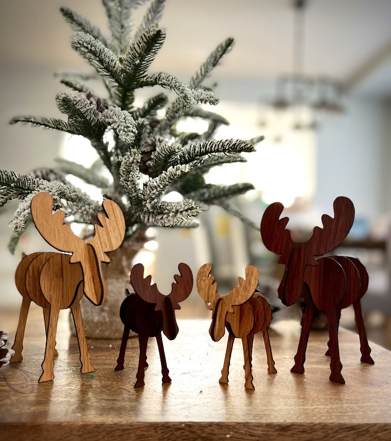 Christmas 3D Puzzle Christmas Decor Reindeer Puzzle Kids - Etsy