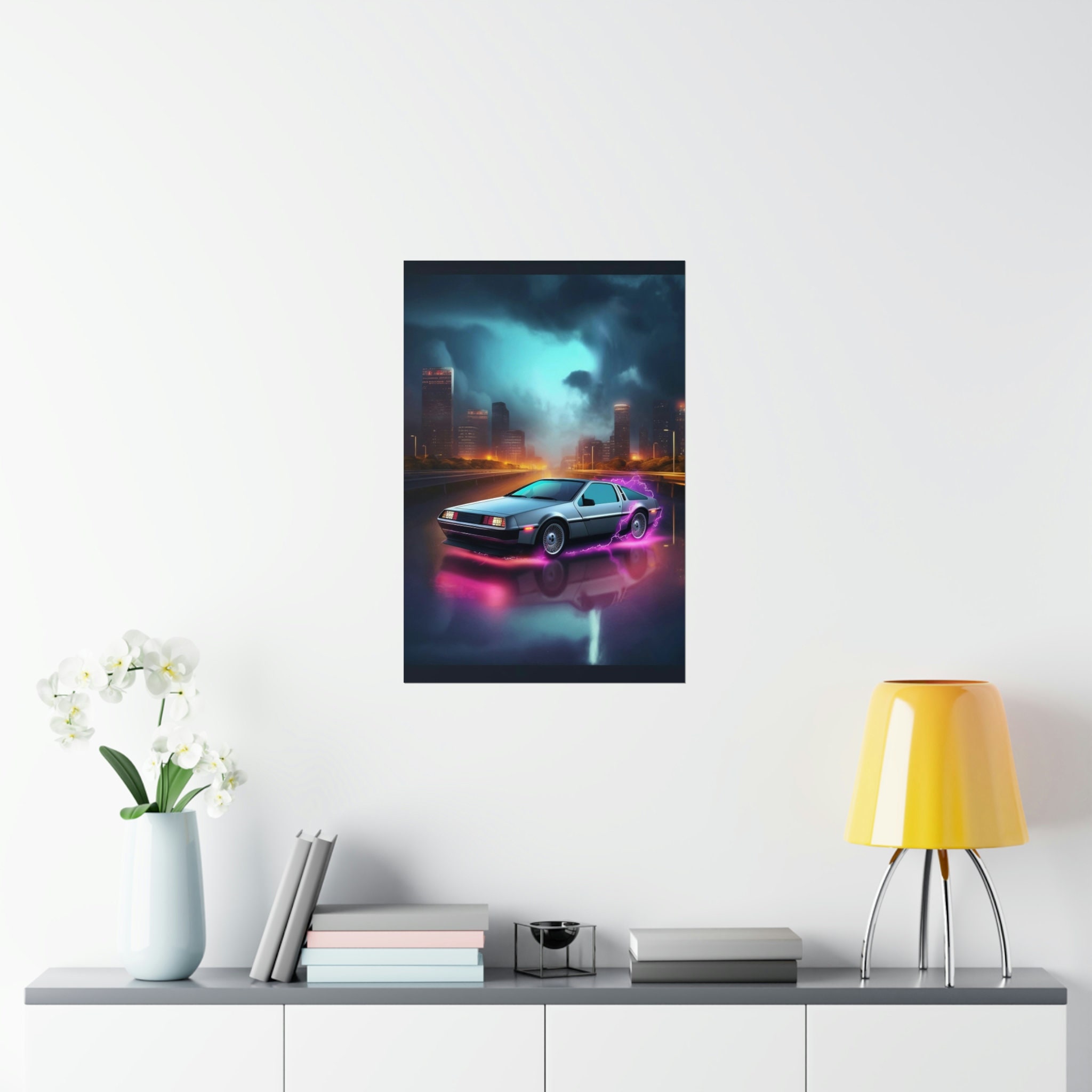 Back To The Future Delorean Print - Back To The Future Delorean Poster ...