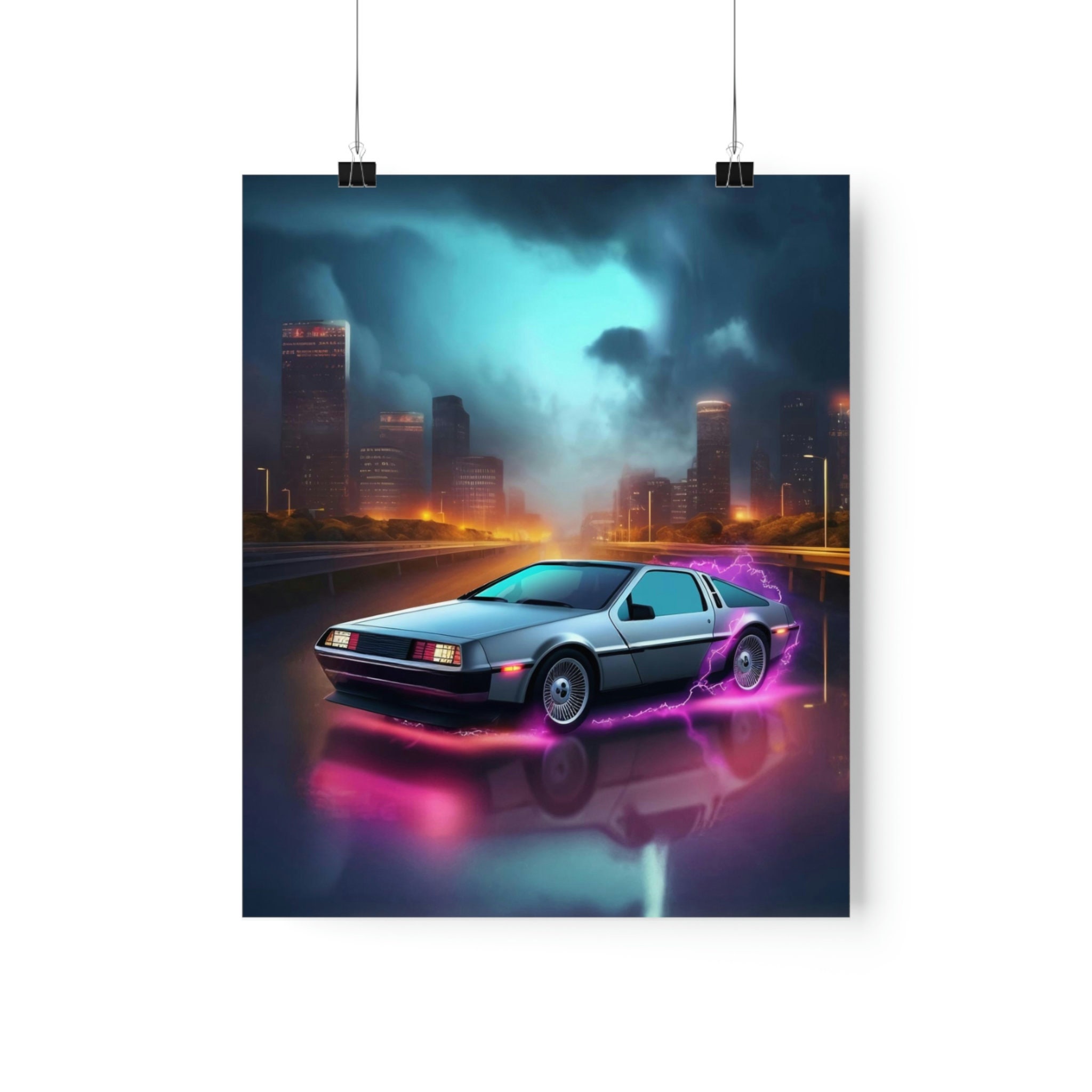 Back To The Future Delorean Print - Back To The Future Delorean Poster ...