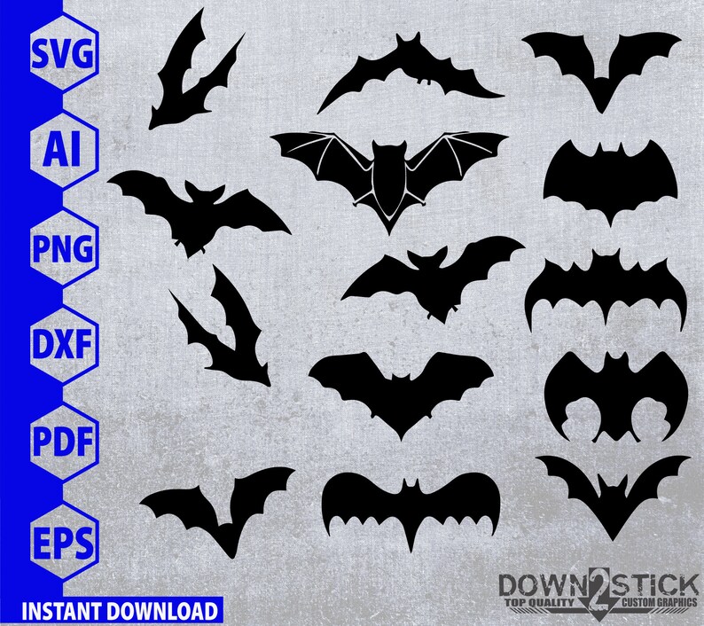 Bats Hanging Around Svg File - Etsy
