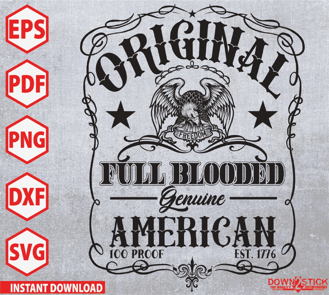 100 Proof Original Full Blooded American, American Patriotic Tumbler ...