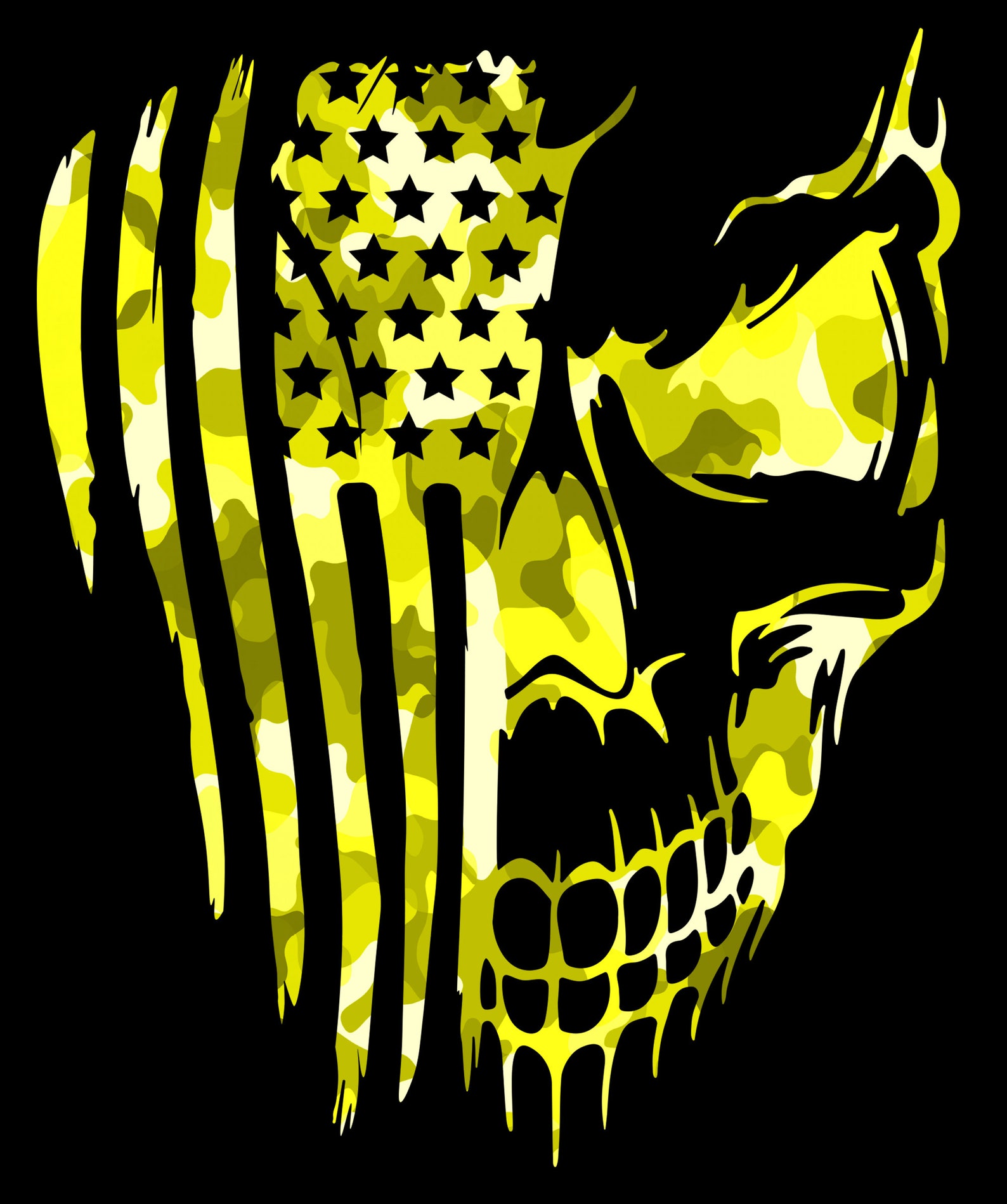 USA Skull Flag Distressed Decal Sticker Vinyl Graphic American - Etsy