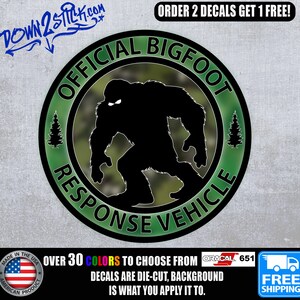 Sasquatch Bigfoot Response Vehicle Funny Die-cut Vinyl Window Decal ...