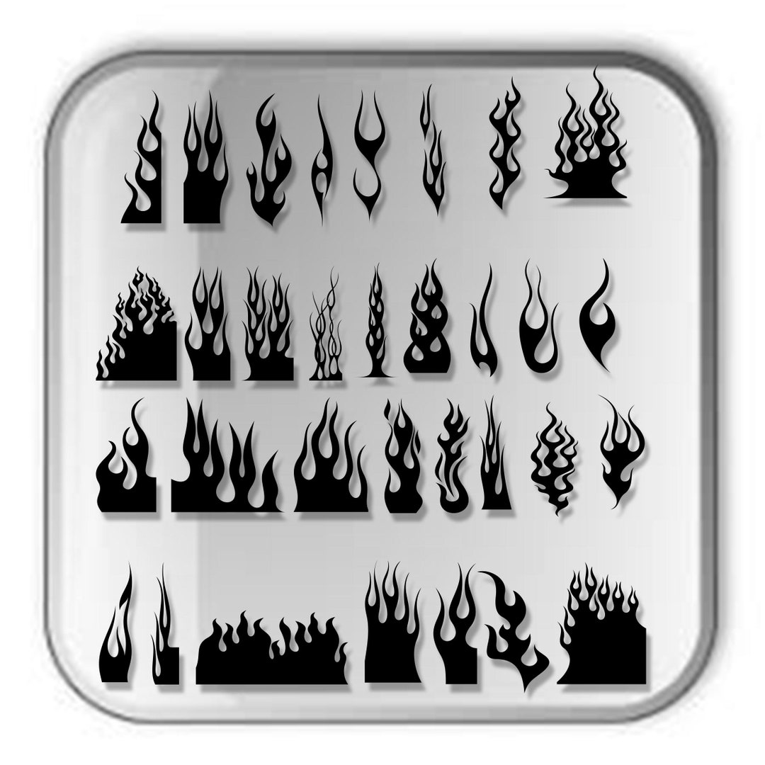 Flames SVG File - Etsy