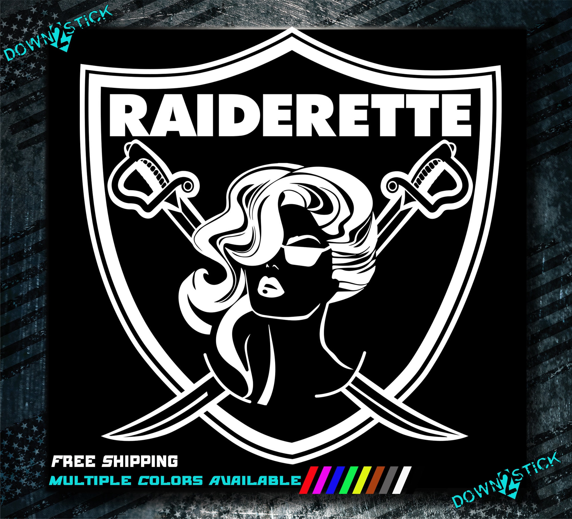 Raiderette Vinyl Decal Female Las Vegas Raider Fan Decal - Etsy