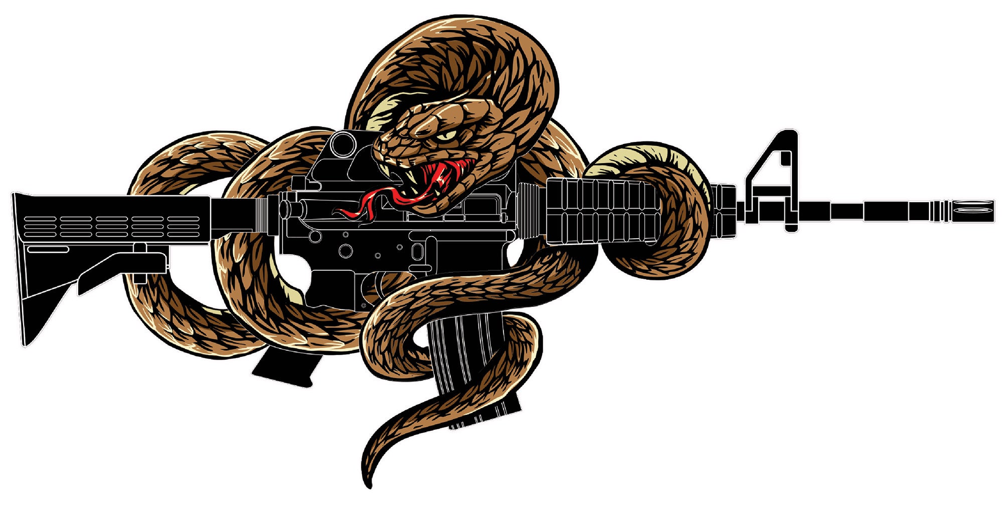 AR-15 Snake Sticker Dont Tread on Me Rifle Snake Wrapped - Etsy