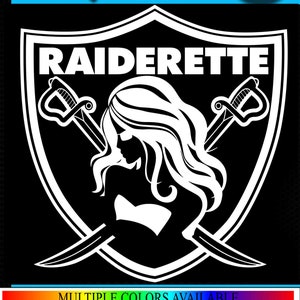 Raiderette Vinyl Decal, Female Las Vegas Raider Fan Decal Sticker - Etsy