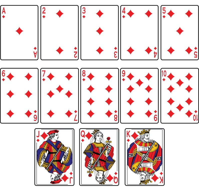 Playing Cards SVG All Standard Cards - Etsy