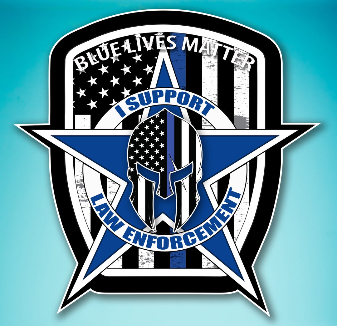Blue Lives Matter Sticker, Thin Blue Line Sticker, Law Enforcement ...